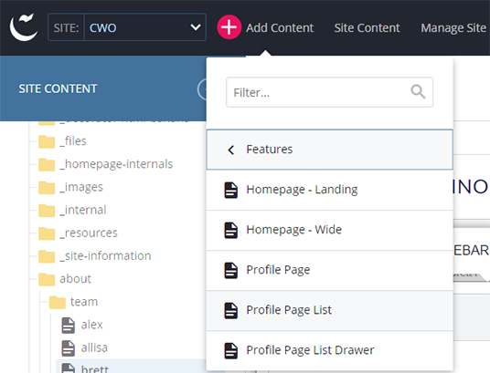 Profile Listing Template